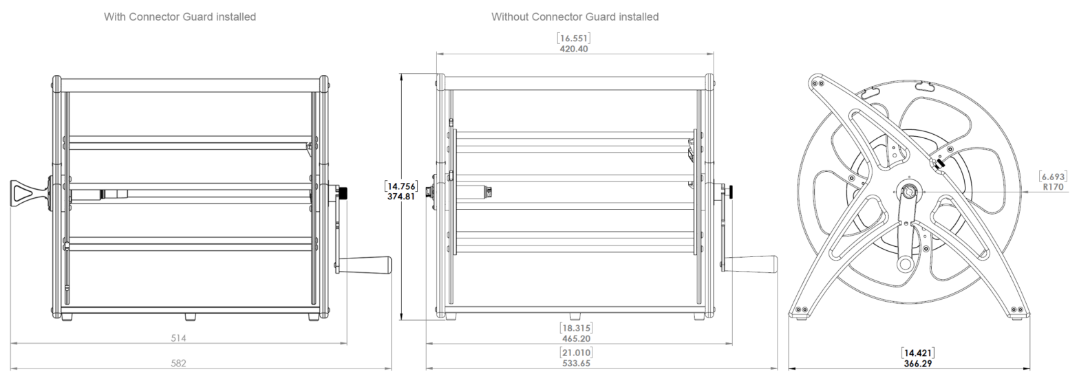 Fathom ROV Tether Spool with Slip Ring for BlueROV2