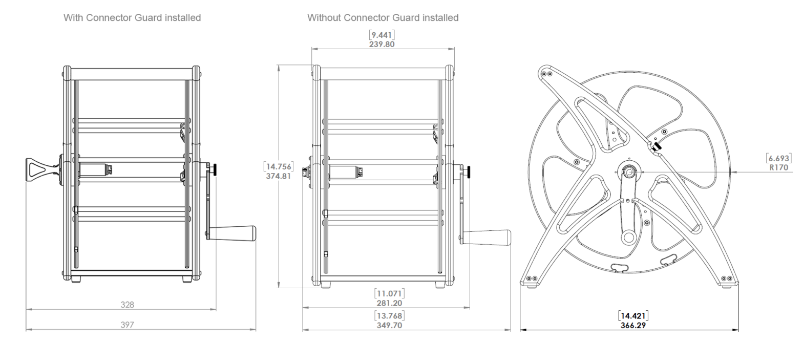 Fathom ROV Tether Spool with Slip Ring for BlueROV2