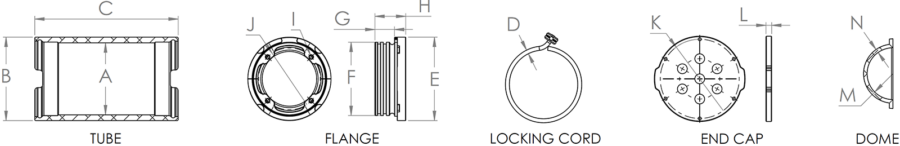 End Caps and Flange Caps for Subsea Watertight Enclosures