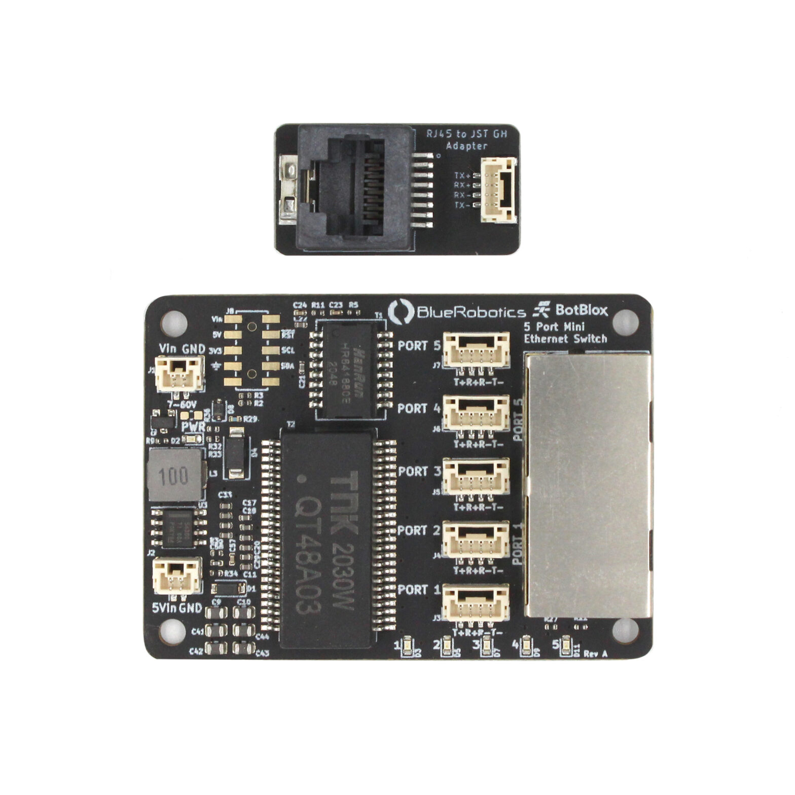 5-Port Ethernet Switch for the BlueROV2 and Fathom-X