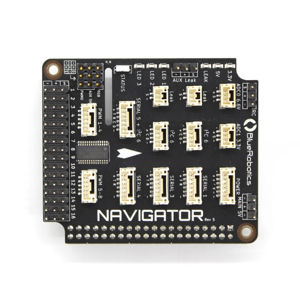 Navigator Flight Controller for Raspberry Pi 4 for ROVs, robots, and drones