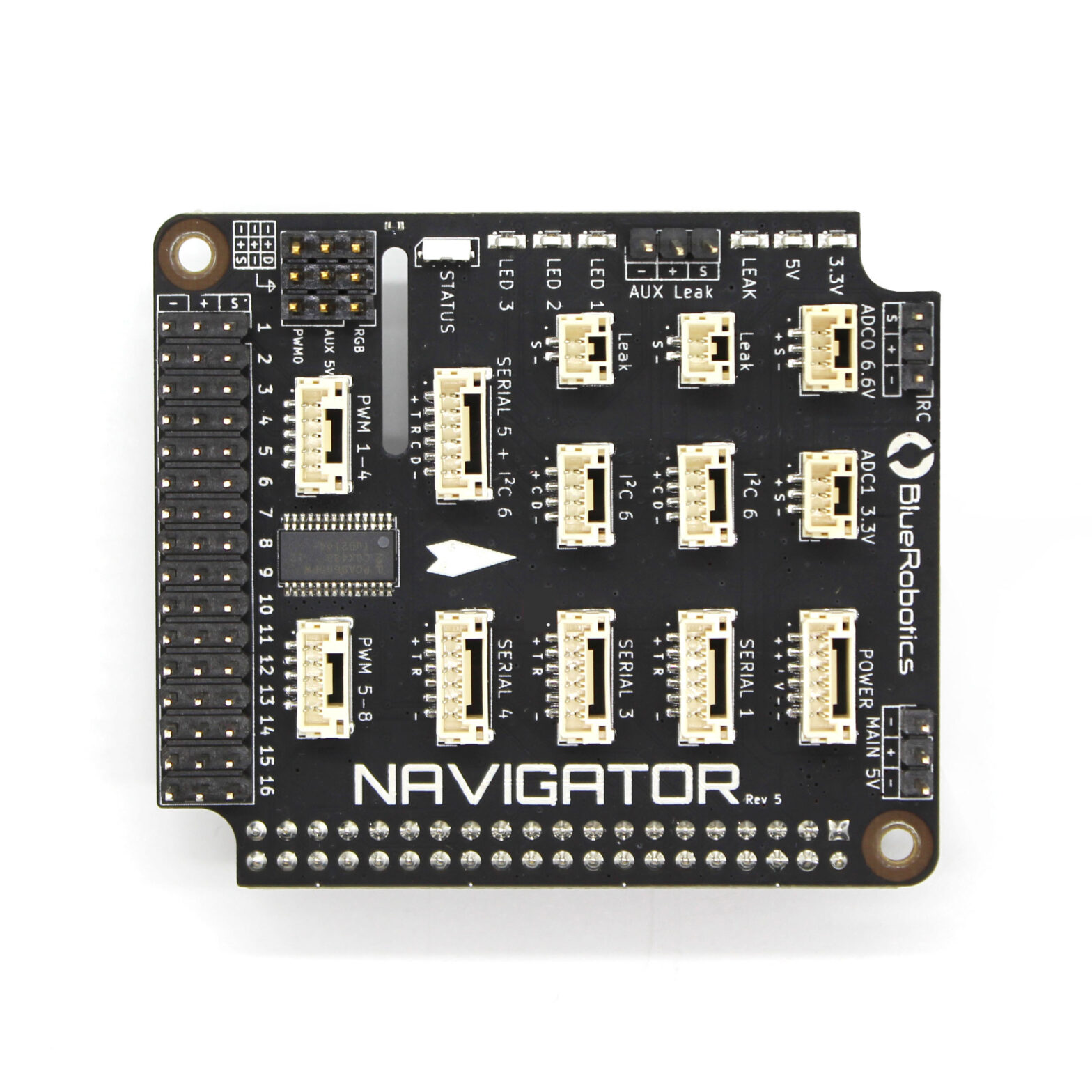 Navigator Flight Controller for Raspberry Pi 4 for ROVs, robots, and drones